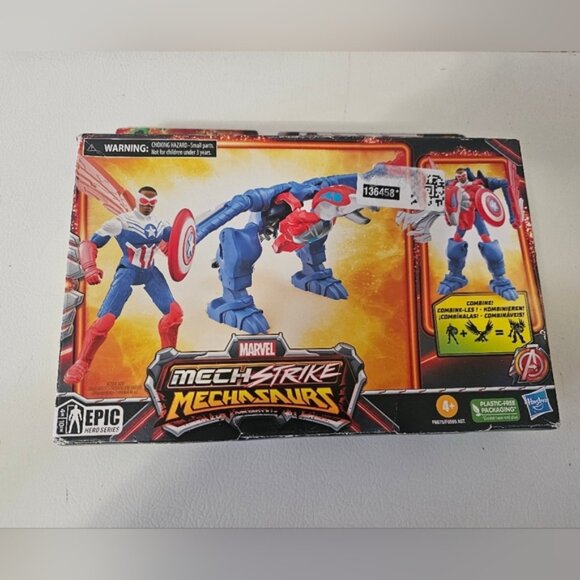 Marvel | Toys | Marvel Mech Strike Mechasaurs 4inch Captain America ...